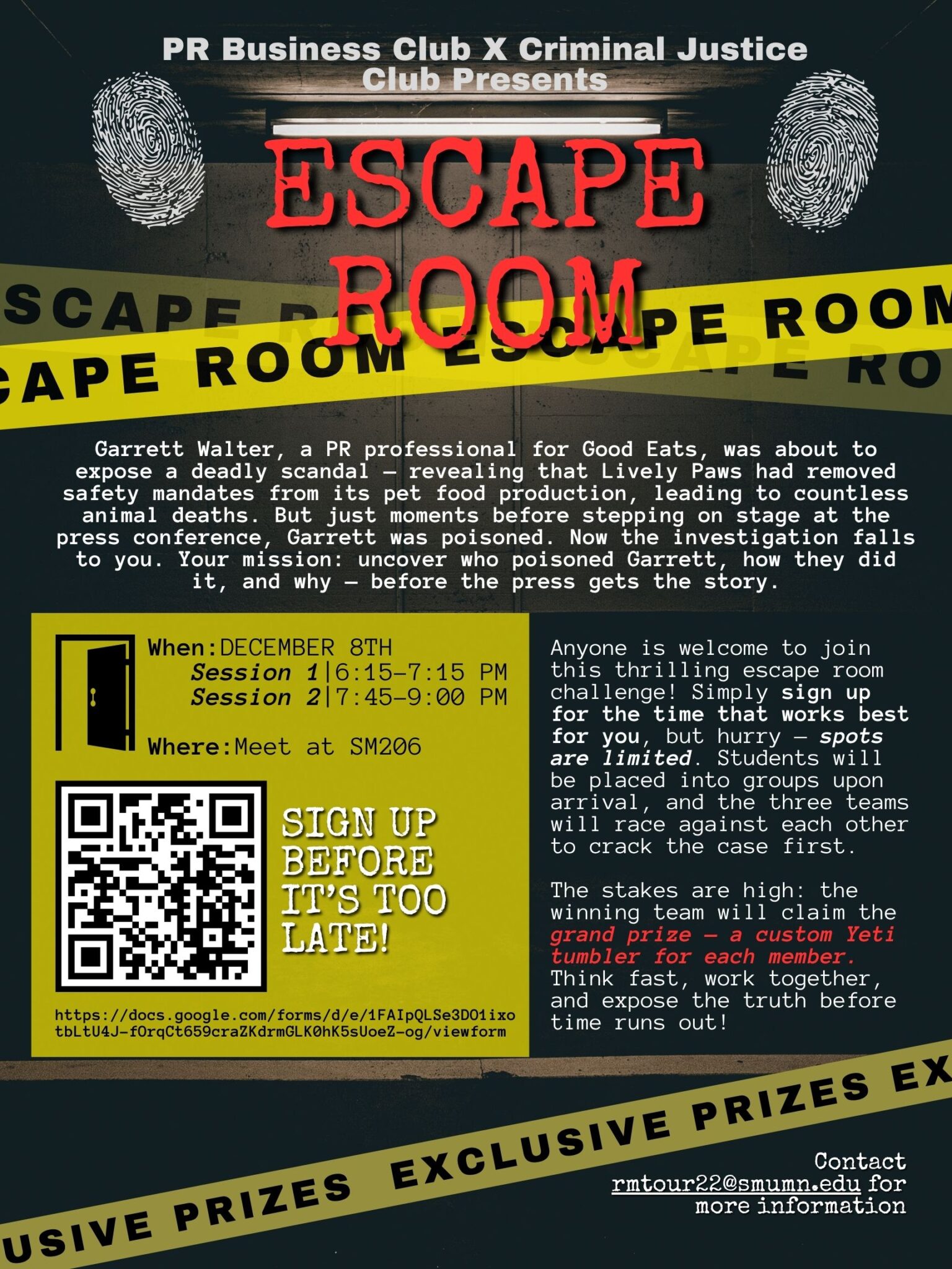 Escape Room poster – Rylie Tourtellott – Saint Mary's Today